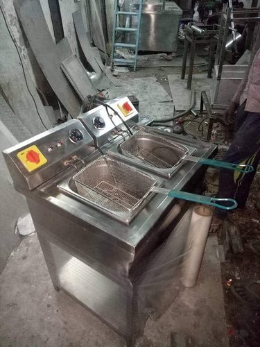 Rectangle Double Tank Deep Fat Fryer, Color : Silver at Rs 21000 in ...