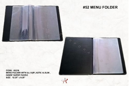 Leatherette+plastic Plastic Album Menu Folder, For Holding Menus ...