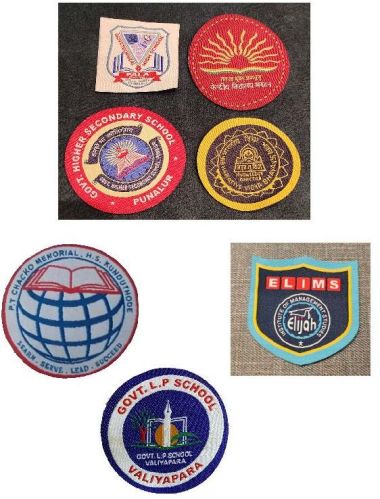 Non Printed Woven School Badges, Shape : Rectangle, Square, Oval at Rs ...