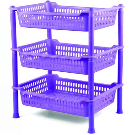 3 Tier Plastic Vegetable Rack, Capacity : 20-40kg at Best Price in ...