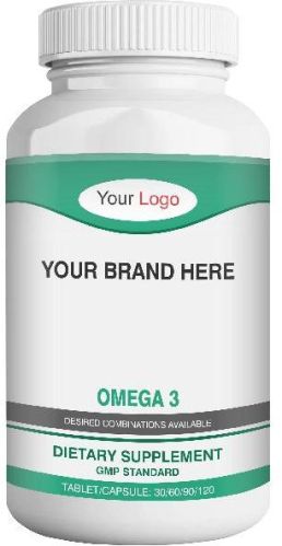 Omega 3 Capsule White Bottle, Grade Standard : Pharm Grade at Best ...
