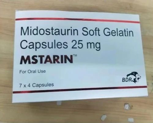 Mstarin Midostaurin Soft Gelatin Capsules, Packaging Type : Box at Rs ...