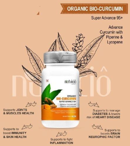 Organic Bio-Curcumin Super Advance 95+ Softgel Capsules at Rs 200 in ...