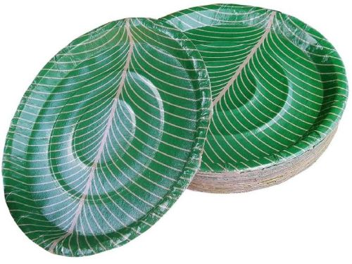 Polished Plain Green Paper Plate, Shape : Round at Best Price in ...