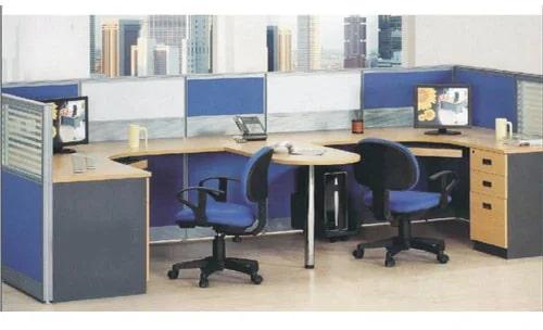 Multi Color Rectangular Polished Glass RWS-110 Office Workstation at Rs ...