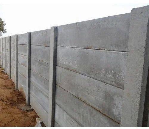 Rectangular Plain Panel Build Polished RCC Compound Wall, For ...