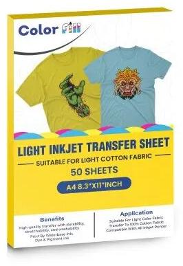 Color Fill Light Inkjet Transfer Paper, For 100% Polyester at Rs 40 in ...