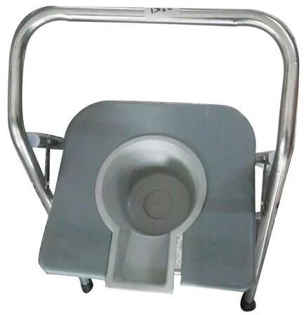 Aluminum Plastic Medical Commode Chair, Color : Grey Silver at Rs 1200 ...