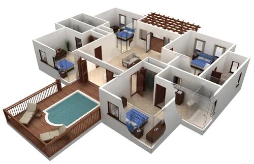 2d & 3d Design Layout Interior Designing Consultancy Service at Best ...