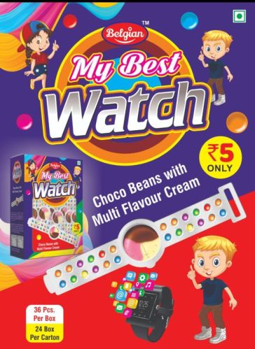 Mulicolor Belgian My Best Watch Choco Beans, For Kids Eating, Feature ...