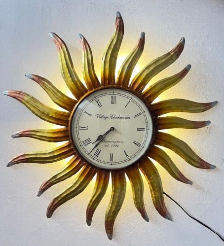 Metal Sun Clock LED Wall Decor Frame at Rs 5999 in Jodhpur - ID: 6763567