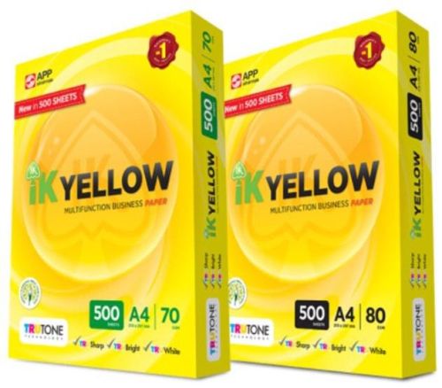 Ik Plus Yellow Paper a4 Copy Paper at Rs 80 in Delhi - ID: 6905164 ...