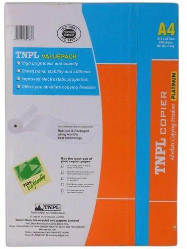 Tnpl 75 GSM A4 Size Copier Paper, For Printing Xerox at Rs 120 in Delhi ...