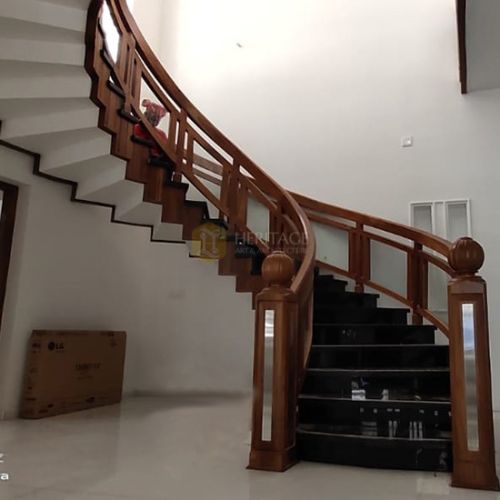 Polished Wooden Hand Railing, Shape : Customised at Best Price in ...