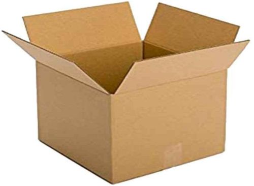 Brown Rectangular Corrugated Cardboard Box, Pattern : Plain at Best ...