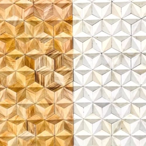 Mint Teak Big and Small Triangle Stone Wall Cladding at Rs 230 in Ajmer ...