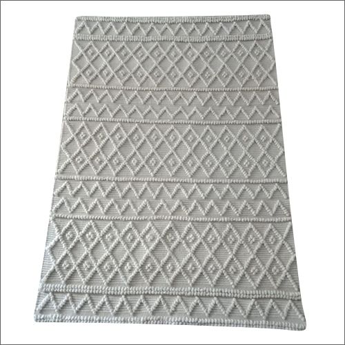 Rectangular Cotton Light Grey Handloom Rugs, For Office, Hotel, Home ...