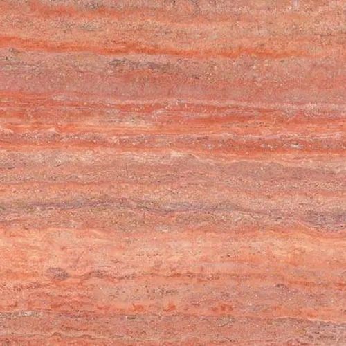 Non Polished Red Travertine Marble Slab, For Countertops, Kitchen Top ...