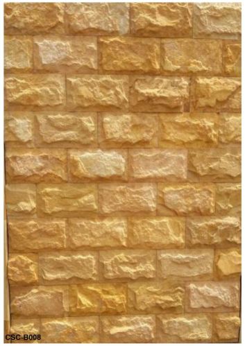 Yellow Rectangular Non Polished Natural Rock Cladding, For Wall, Size ...
