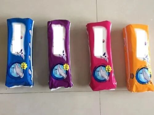 Multicolor Plastic Sanitary Pad Packaging Material, Pattern : Printed ...