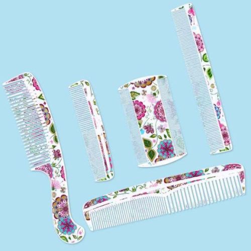Rectangular 5 Flora Family Pack Comb, For Hair Use, Pattern : Plain ...