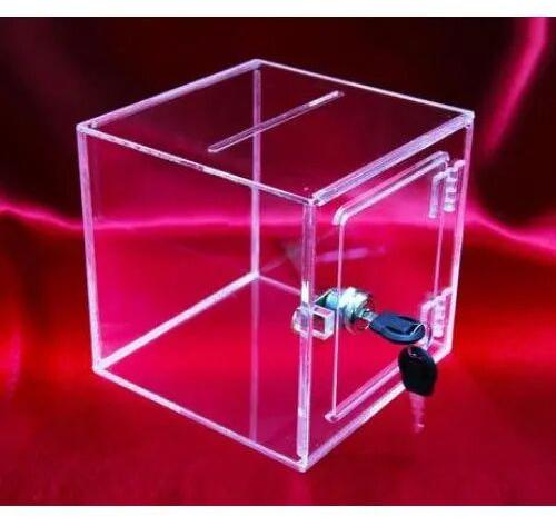 Rectangle Acrylic Drop Boxes, Color : Transparent at Rs 450 in Delhi ...