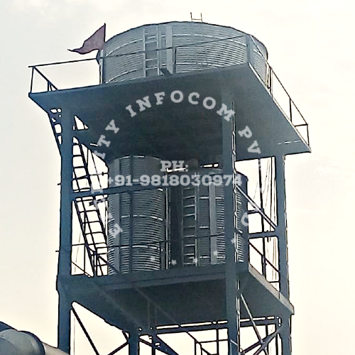 Round Steel Overhead Water Tank, Capacity : 5000 LT To 500000 LT at ...