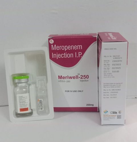 Meriwell-250gm Meropenem Injection, Grade : Pharmaceutical Grade at ...