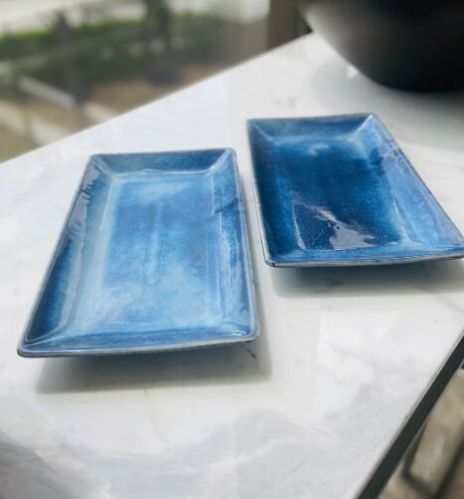 Ceramic Rectangle Platter, Color : Blue at Rs 799 in Gurugram - ID: 7669717