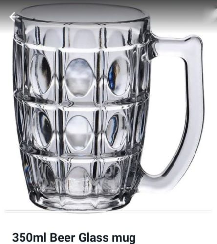Round Glass Beer Mug 350 Ml, For Drinkware, Capacity : 350ml at Rs 50 in Firozabad