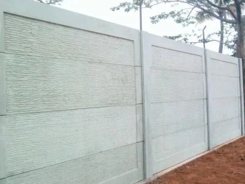 Grey Polished Concrete Precast Compound Wall, For Construction, Size ...