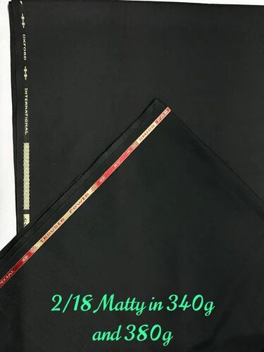 Black Plain 340g 2/18 Matty Suiting Fabric, Width : 58 at Rs 98 in Bhilwara - ID: 7325478