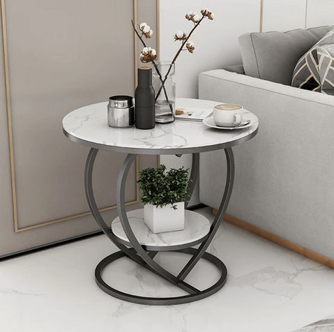 Powder Coated Plain Black Finish Side Table, Shape : Round at Rs 2500 ...