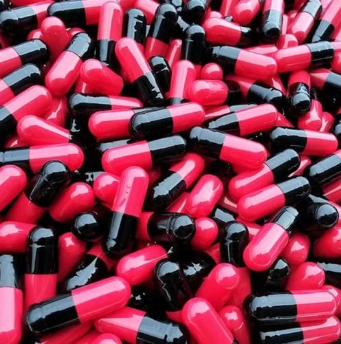 Red Black Empty Hard Gelatin Capsules, For Pharma Industry, Shelf Life ...