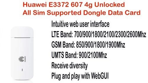 Huawei E3372 4G LTE Dongle Data Card at Rs 1400 in Raipur - ID: 7374669