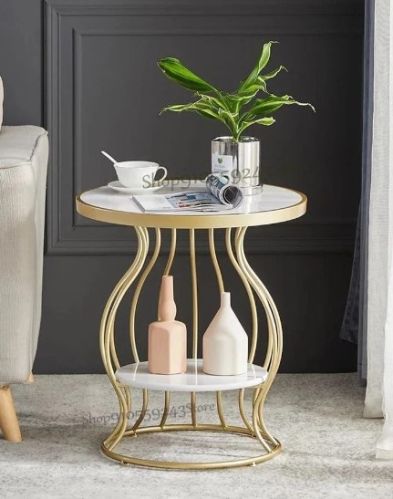 Round Power Drum (Damru) Design Side Table, For Home Decor, Offices ...