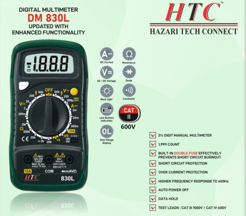 HTC Digital Multimeters, Model Number : 830L at Rs 470 in Delhi - ID ...
