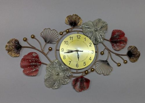 Floral Design Decorative Wall Clock, Display Type : Analog at Rs 1850 ...