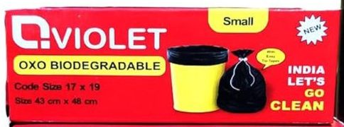 Violet Plain Plastic Small Garbage Bags, Technics : Machine Made at Rs ...