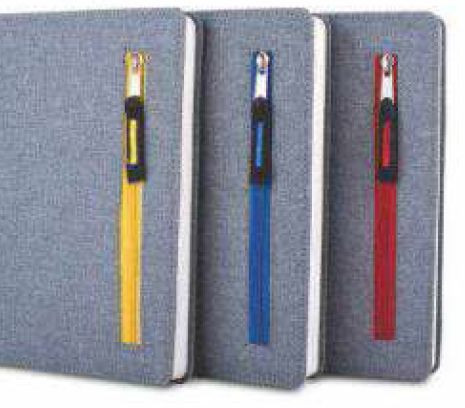 Plain Zipper Pocket Notebook, Shape : Rectangular at Rs 130 in ...