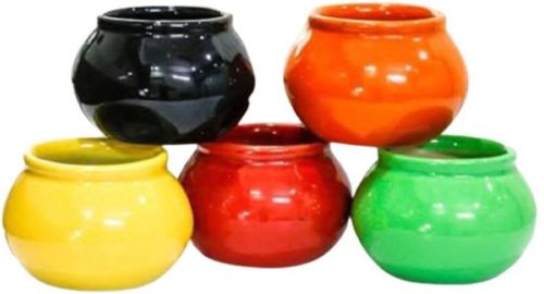 Plain Polished Matka Ceramic Flower Pot For Outdoor Decoration ...