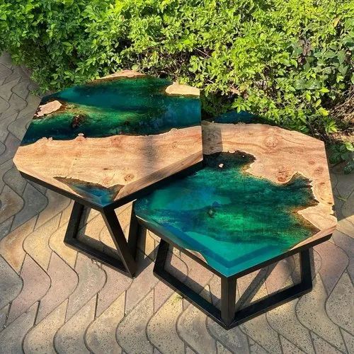 Polished Resin Coffee Table Top, Color : Multicolor at Rs 1500 in ...