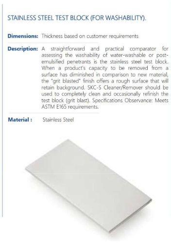 Stainless Steel Test Block (for Washability) at Rs 2000 in Chennai - ID ...