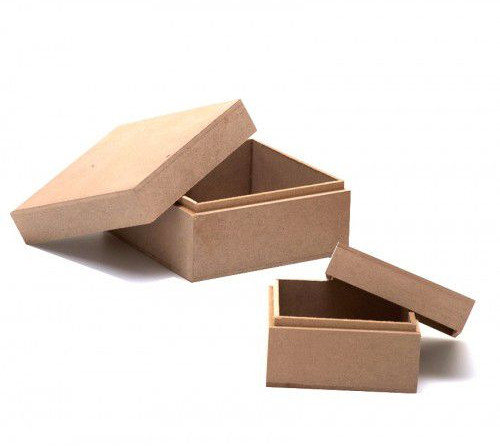 Plain Non Polished MDF Box, Color : Brown Multi Sizes Antique at USD 3 ...