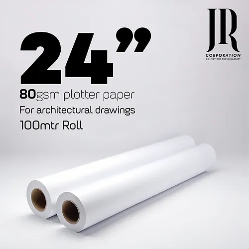 80 GSM 24 Inch 100 Meter Plotter Paper Rolls at Rs 569 in Ahmedabad - ID: 7835936