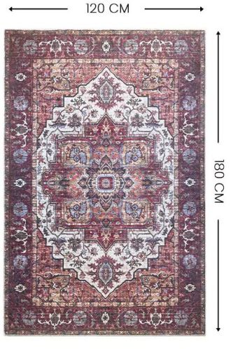 Faux Rabbit Fur Rio Washable Rug RO-16, Color : Burgundy, Cream, Gold ...