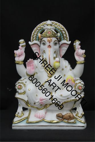 Lord Marble Ganesh Statue, Color : Colorful for Home Decor, Worship at ...