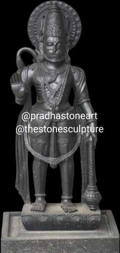 Polished Lord Hanuman Black Stone Statue at Best Price in Baleshwar ...