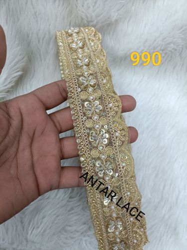 Polyester Beads Moti Handwork Lace, Color : Golden at Best Price in ...