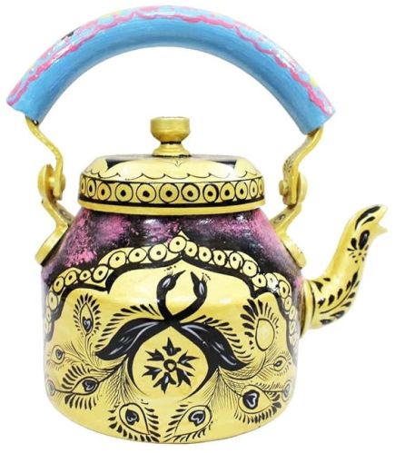 Painted Polished Aluminium Colorful Tea Pot, Shape : Round at Rs 49 in ...